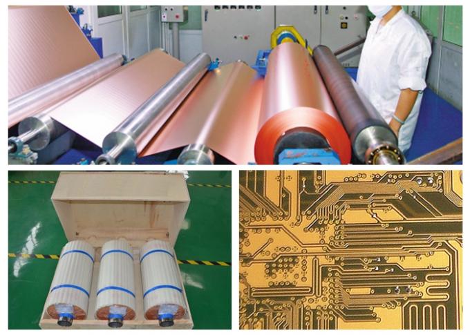 CCL Copper Sheet Metal Roll For CCL Copper Clad Laminate Red Color